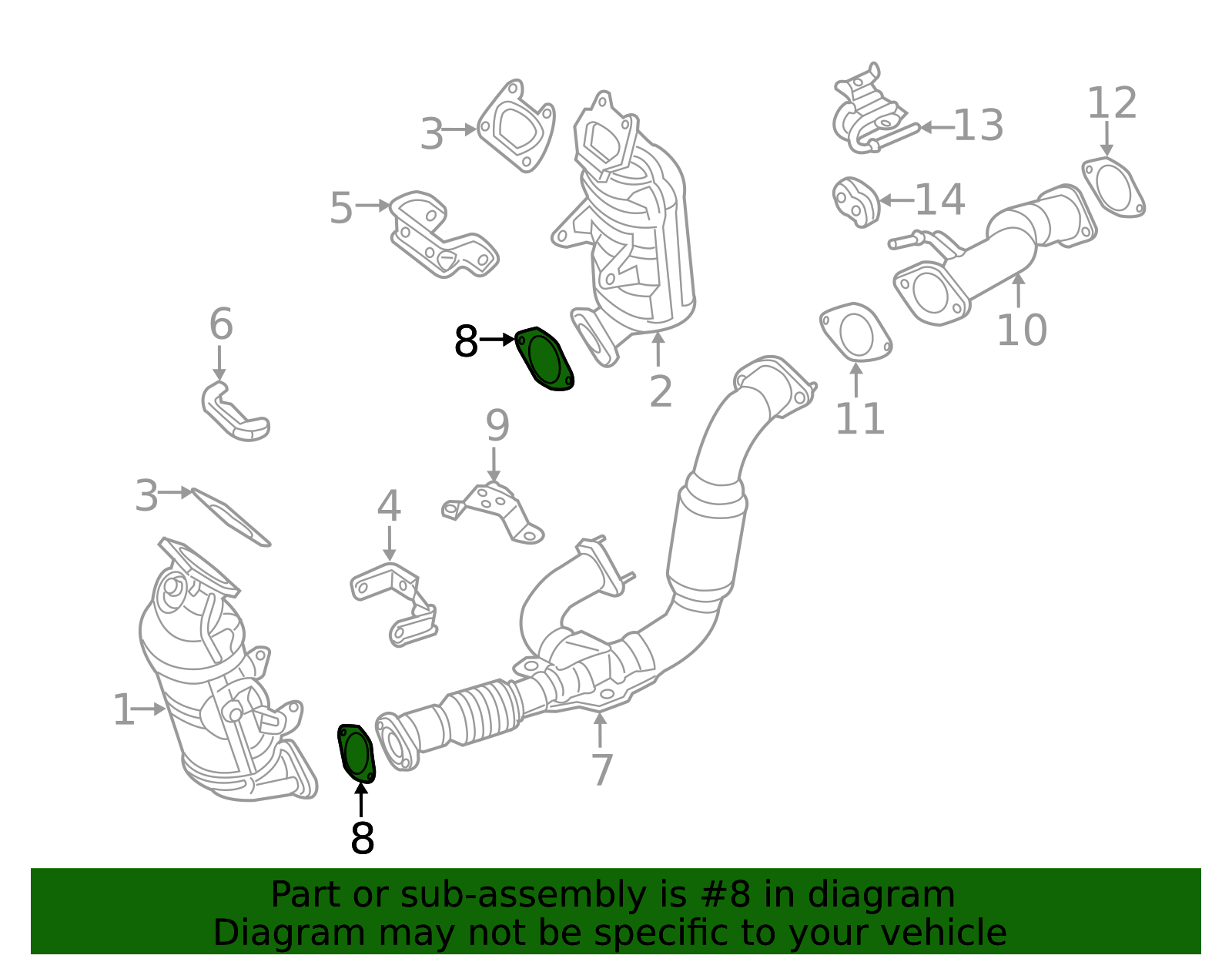 2014-2021 Ram Cross Over Pipe Gasket 68167991AB | Mopar Parts Canada