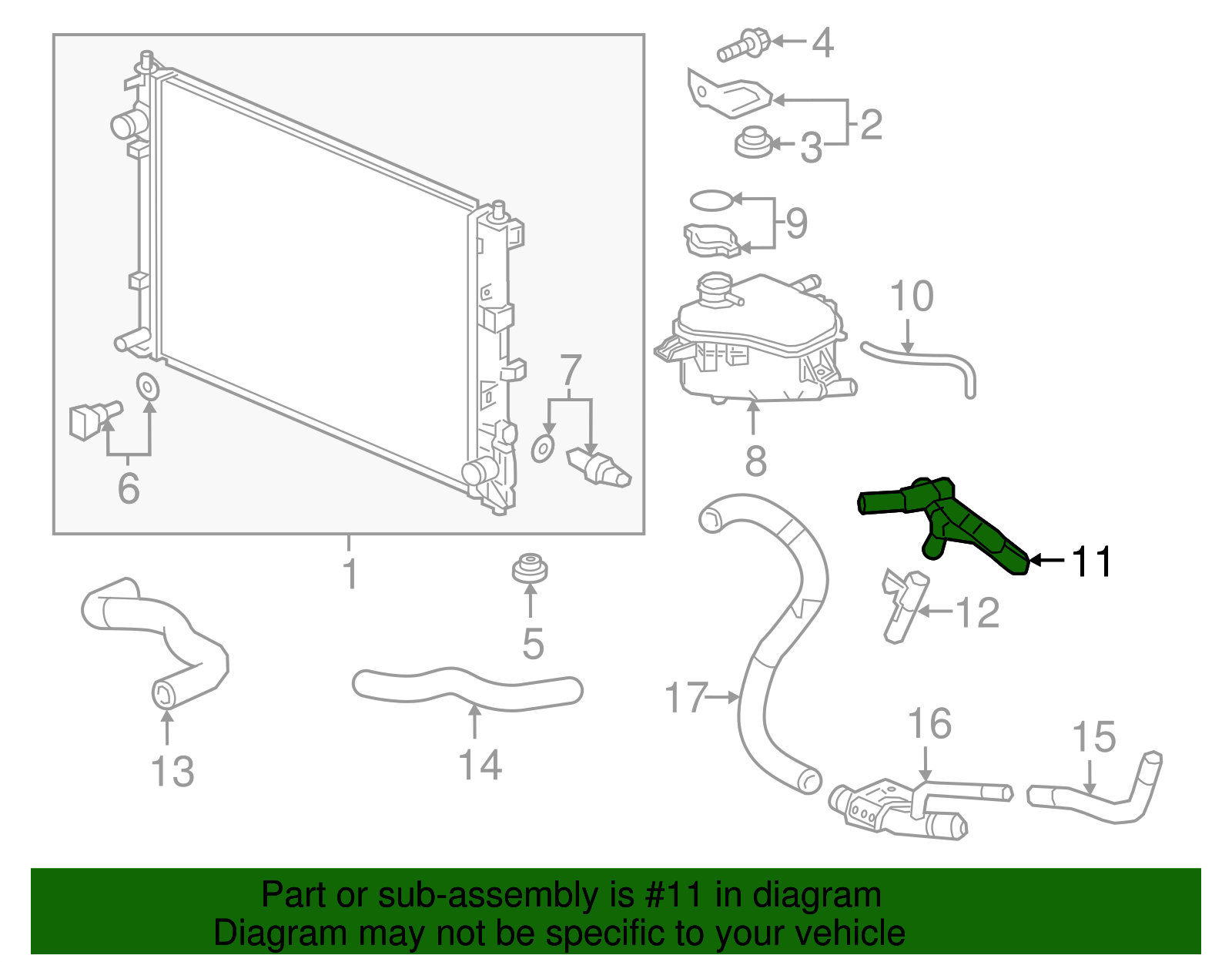 19107-5AA-A00 - Reservoir Hose 2016-2021 Honda Civic | Honda Parts Online