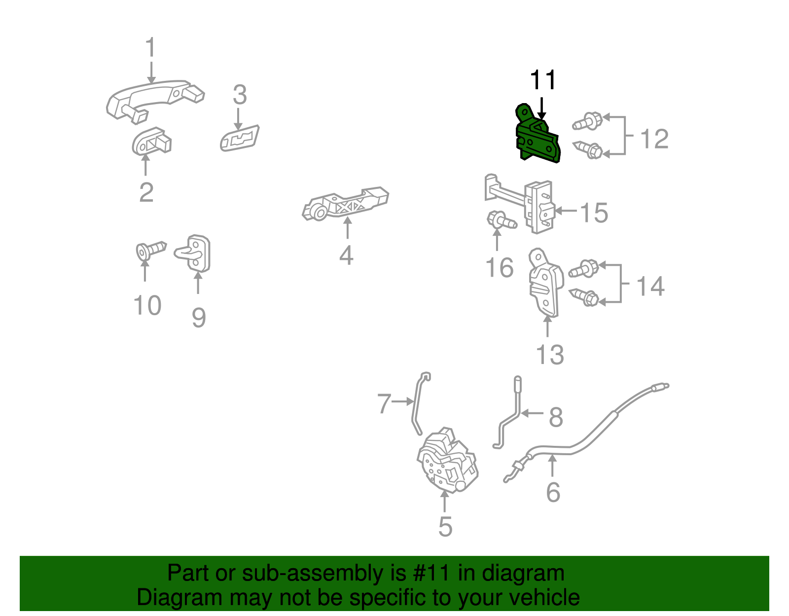 2008-2025 GM Door Hinge (Front Lower / Rear Upper) 13501713 | Shop ...