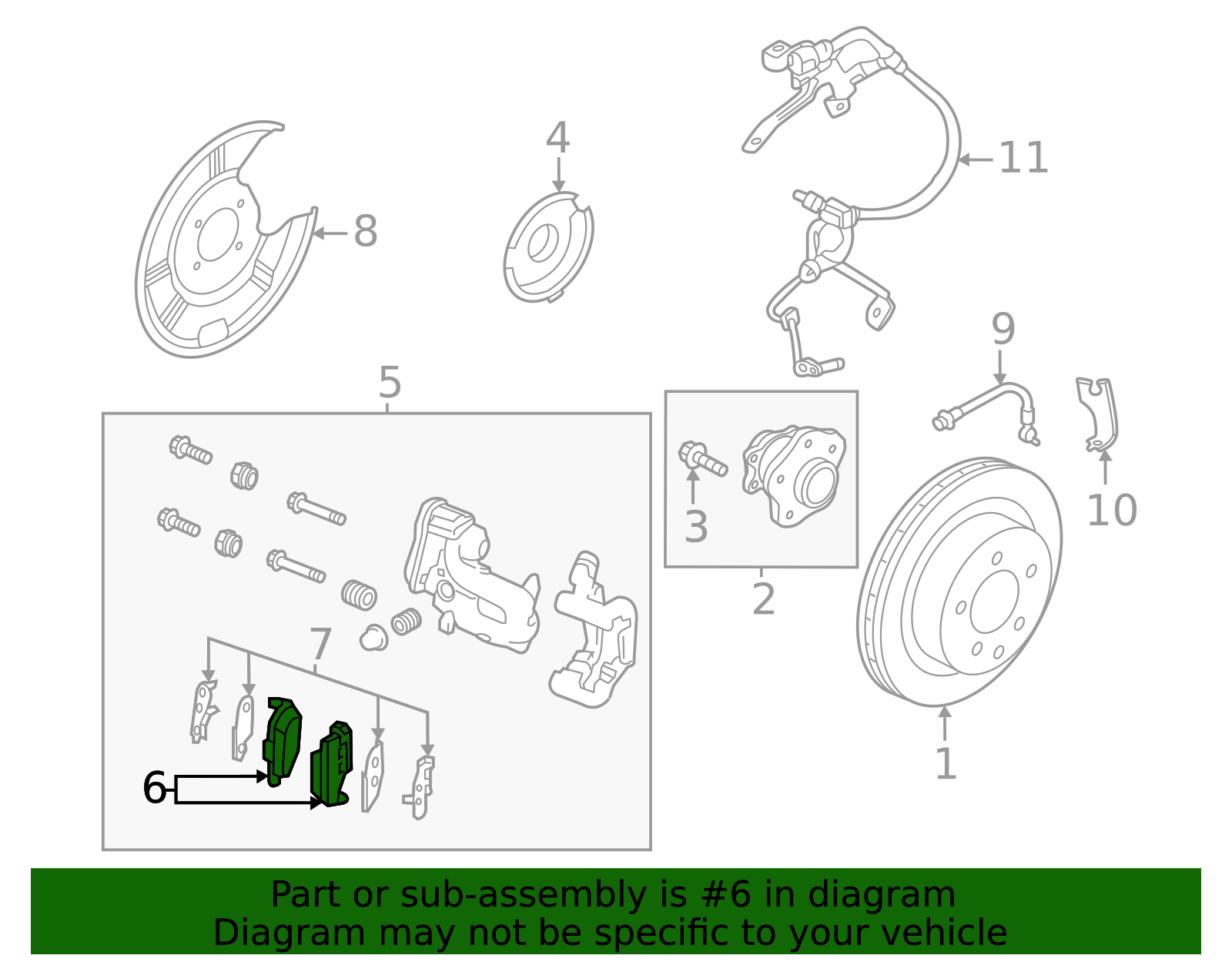 D4060-6RA0A - 2021-2025 Nissan Rogue - Pad Kit - Disc Brake - Rear ...