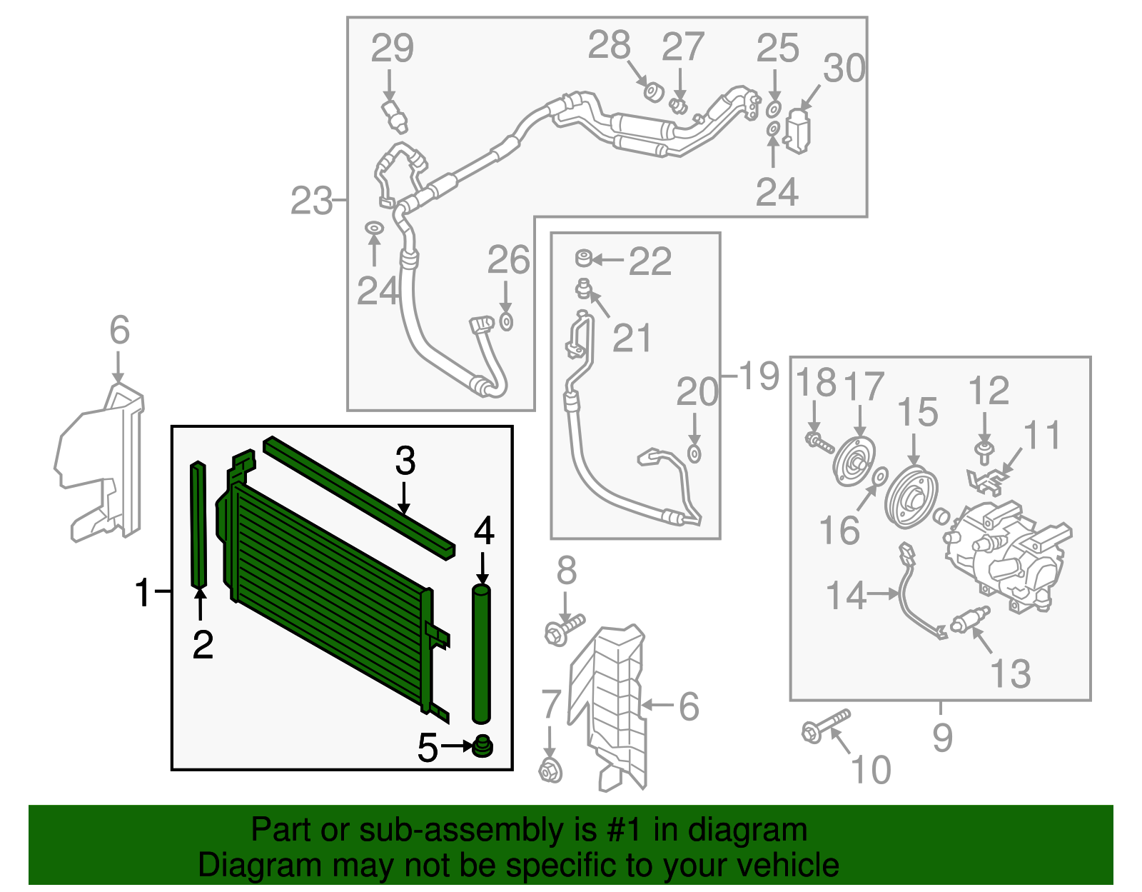 97606-F2090 - Condenser Assembly 2018 Hyundai Elantra GT | Hyundai ...