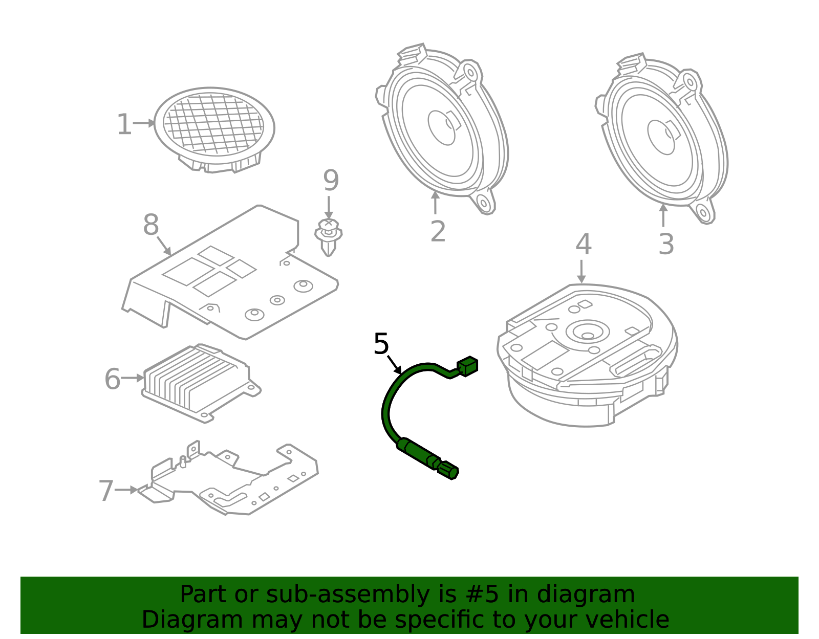 D11B-67-SH1A - High-Quality Woofer Wire for 2016-2021 Mazda CX-3 ...