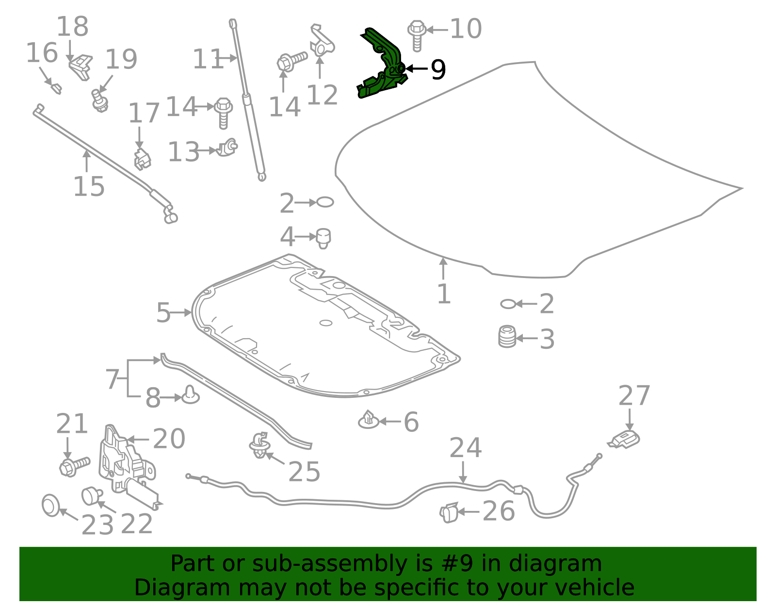 53410-06370 - Hinge 2018-2024 Toyota Camry | Group 1 Auto Parts