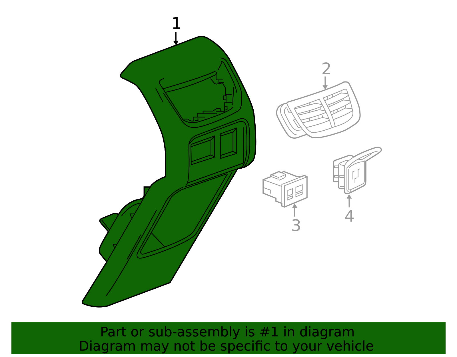 2019-2022 Chevrolet Blazer Console Panel 84509797 GM | GMPartsDirect.com