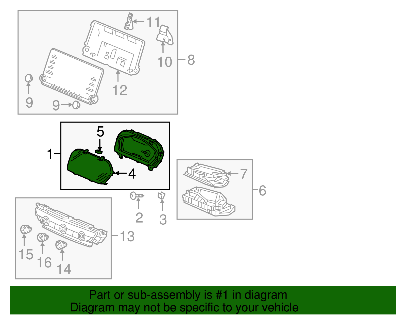 78100-TVA-A43 - Cluster Assembly 2020 Honda Accord | Honda Parts Online