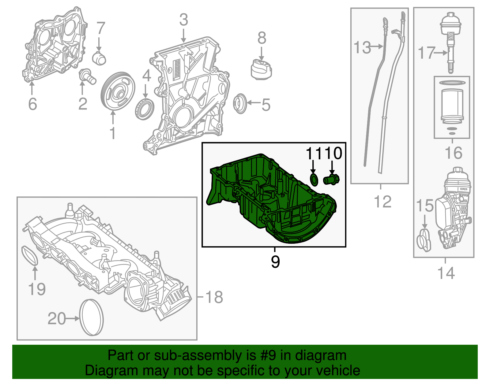 270-010-76-00 - Mercedes-Benz Oil Pan 2014-2020 Mercedes-Benz ...