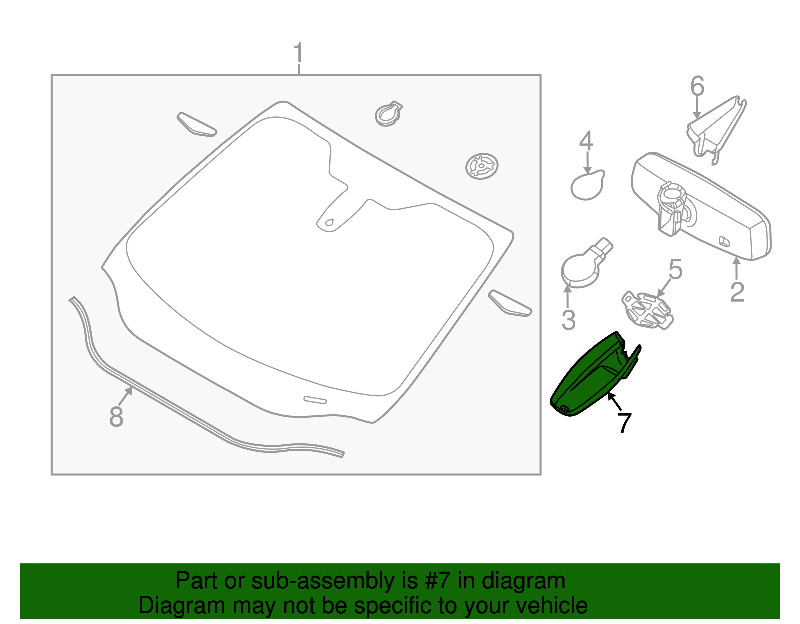 2013-2019 Ford Rain Sensor Lower Cover CJ5Z-17D550-AD | GetOEMParts.com