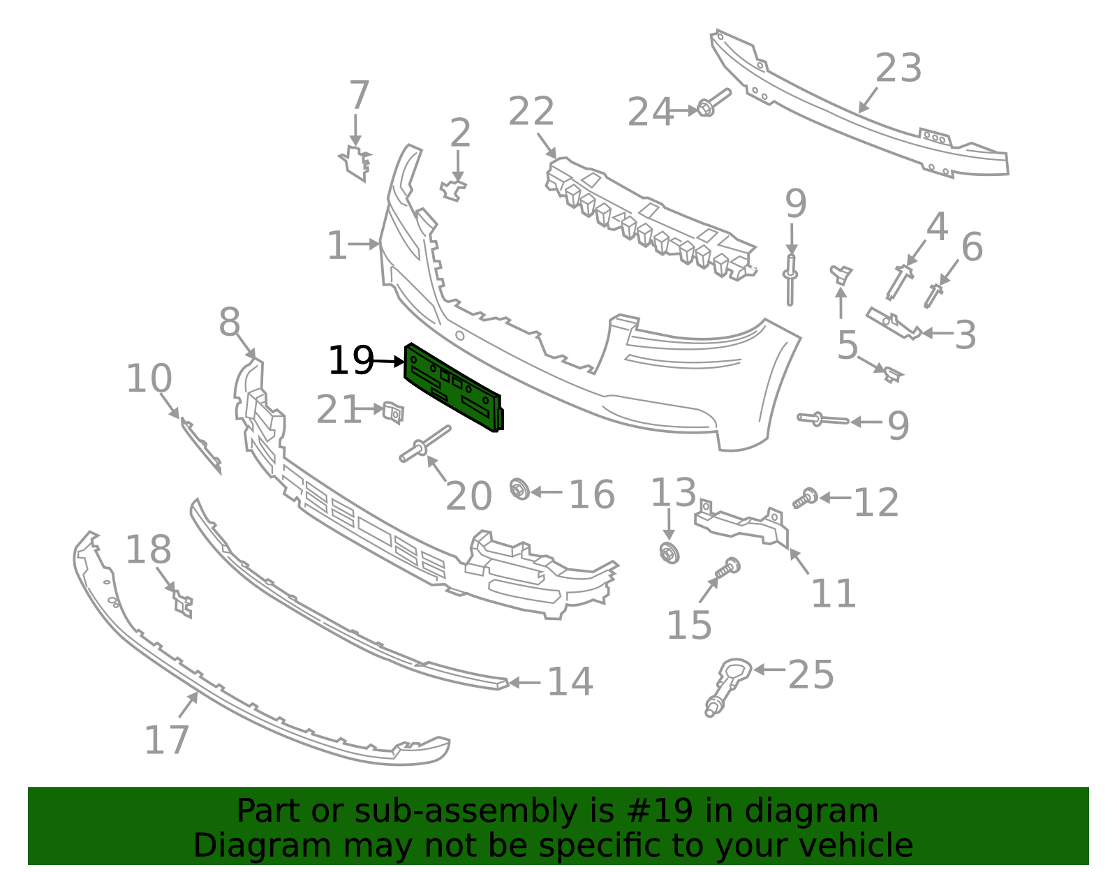 2020-2024 Lincoln Aviator License Bracket LC5Z-17A385-AA | Miracle Ford ...