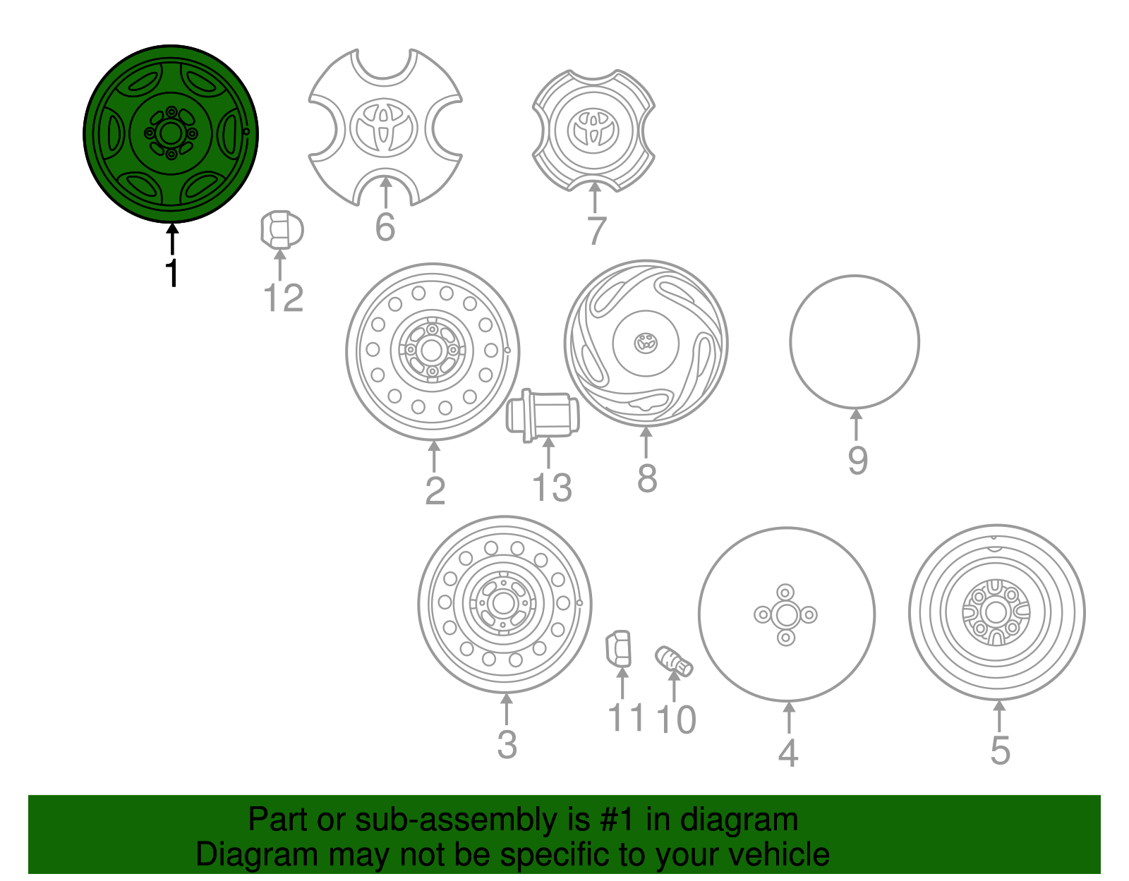 42611-01140 - Wheel, Steel, Tire not included | Toyota Parts Delivered