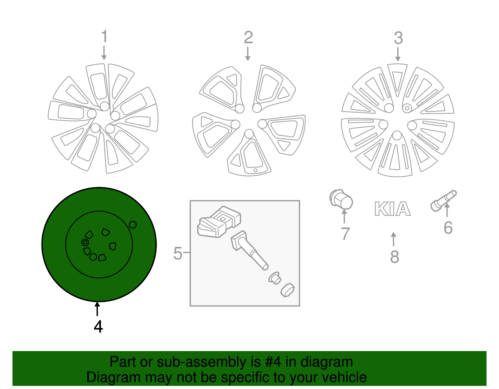 52910-C2930 - Wheel, Spare 2016-2020 Kia Optima | Kia.Parts Store