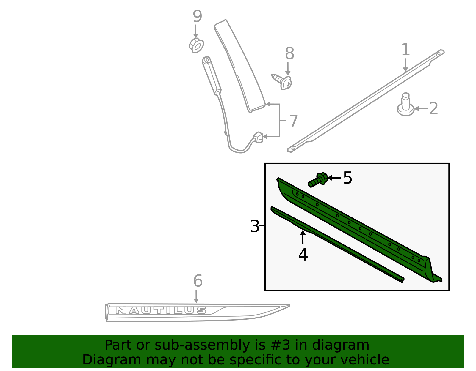 2016-2023 Lincoln Lower Molding FA1Z-5820878-CA | Ford OEM Parts Outlet