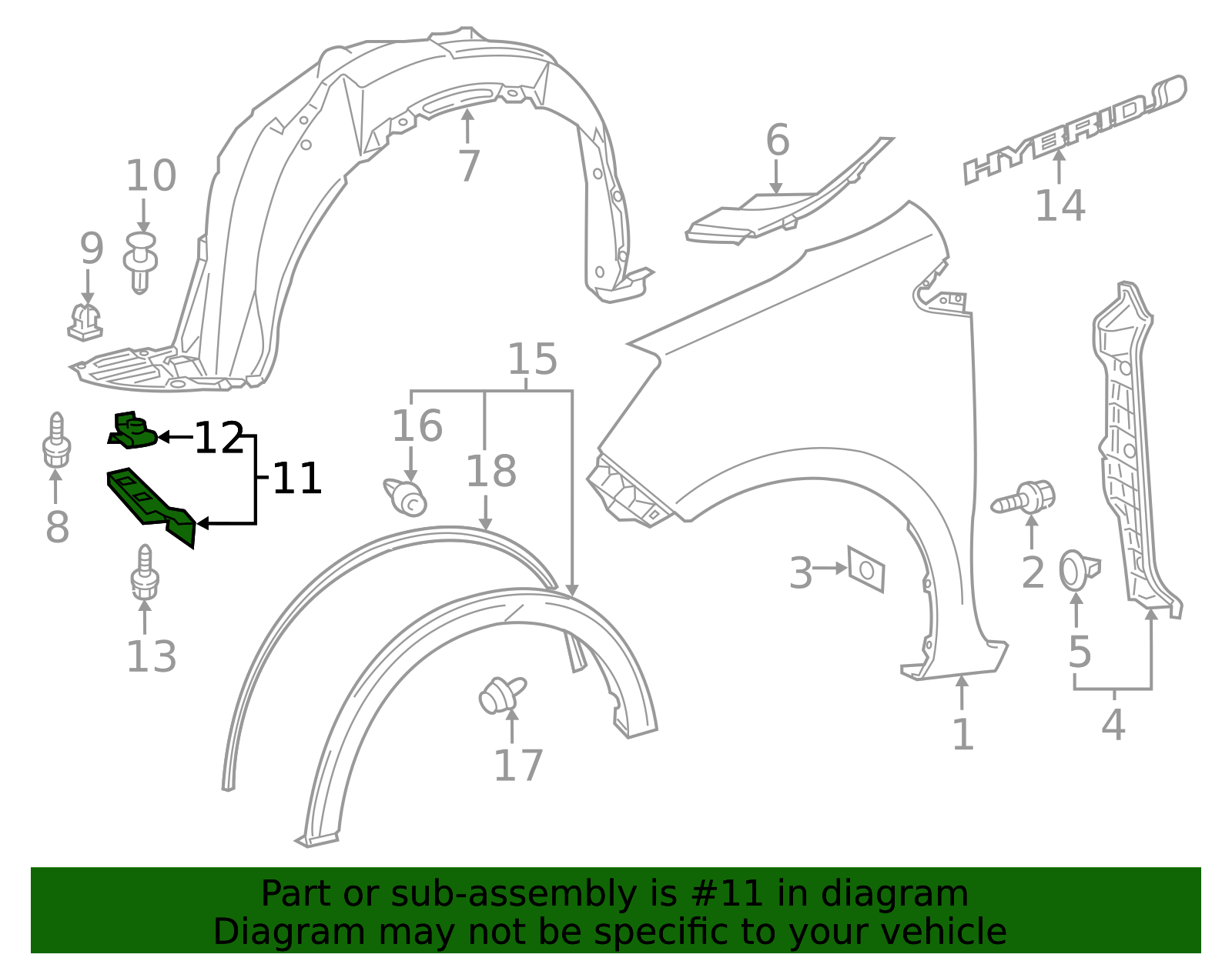 Genuine Official Toyota Liner Extension part# 53851-52190 for 2012-2019 ...