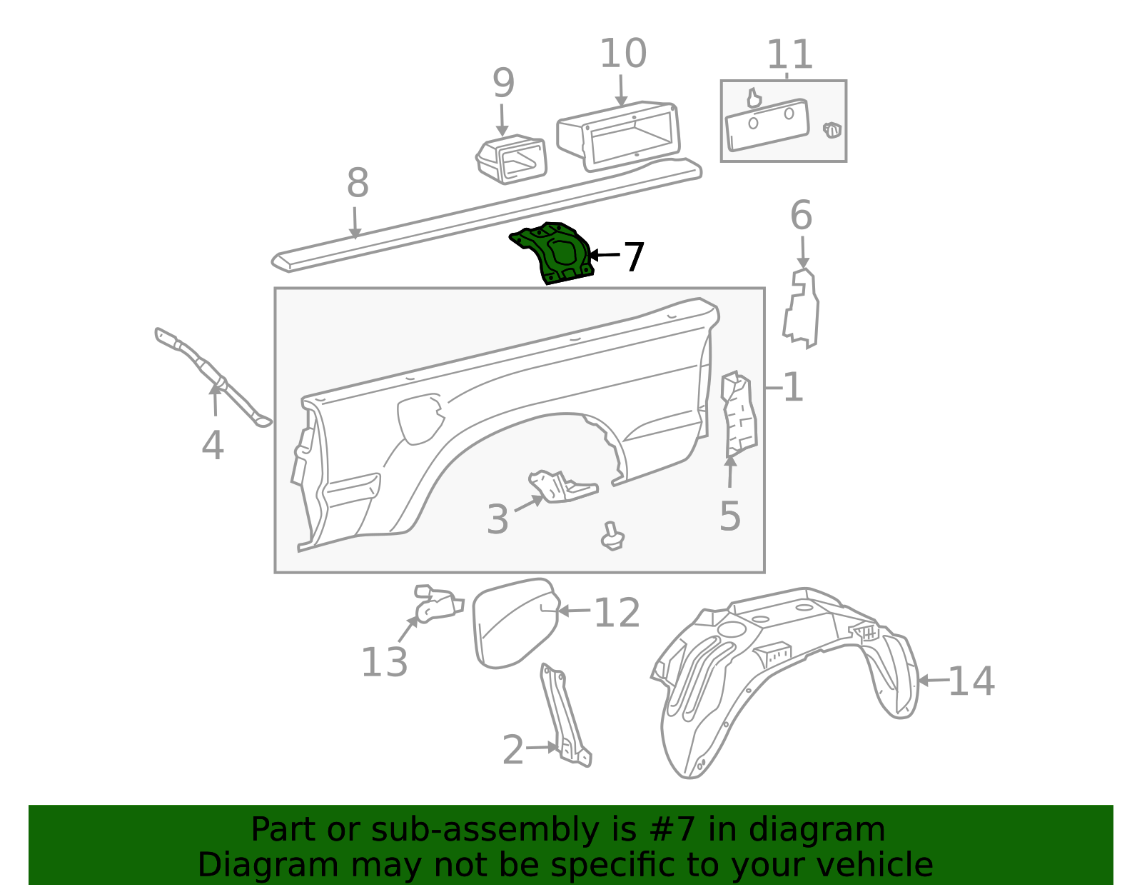 2005-2015 Toyota Tacoma 2005-2015 Toyota Tacoma - Inner Panel 65635 ...