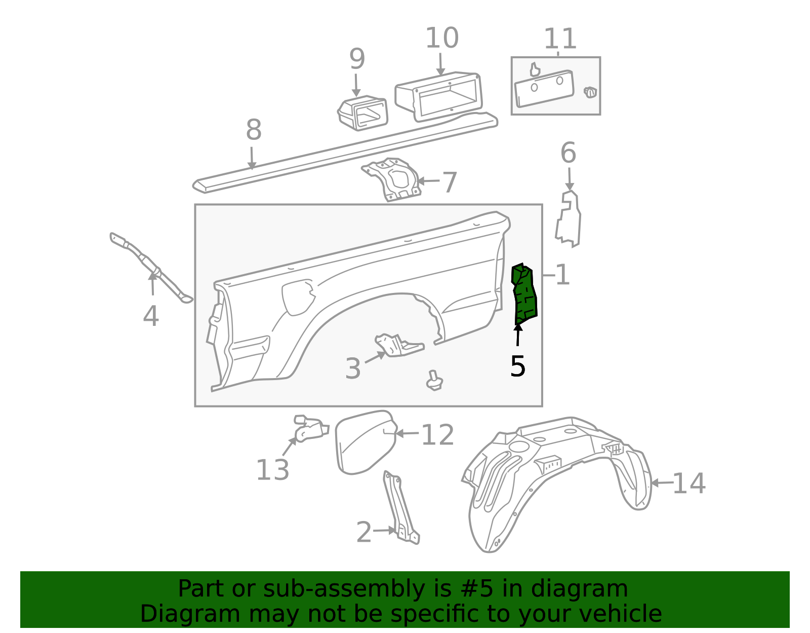 Genuine Official Toyota Side Panel Brace part# 66433-04020 for Ourisman ...