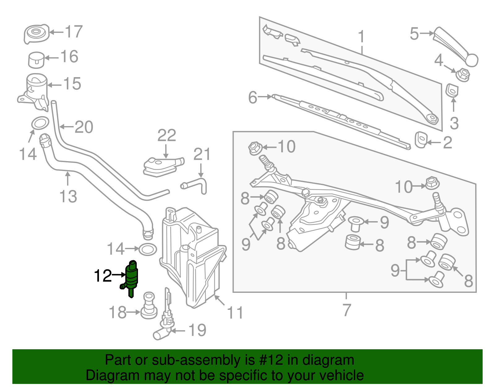 2003-2005 Land Rover Range Rover Washer Pump DMC000010 | OEM Parts Online
