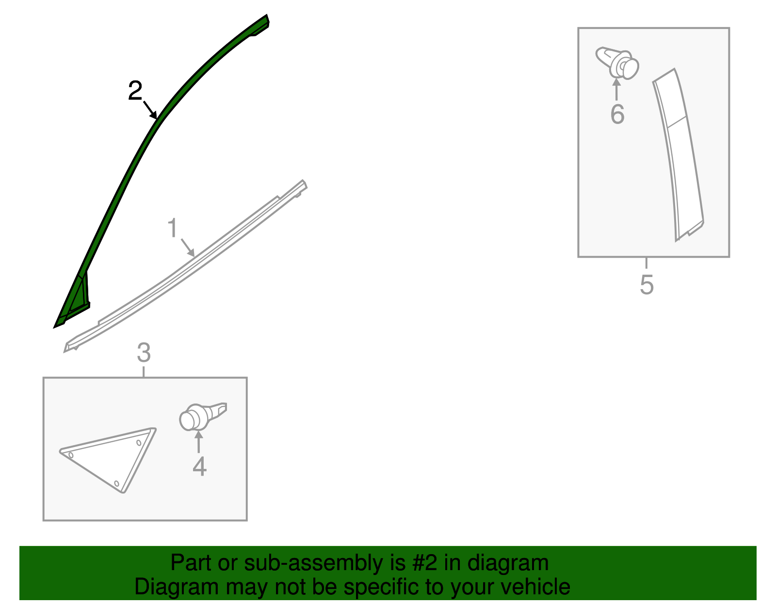2014-2018 Mazda 3 | Upper Molding | BJS7-50-981C | Mazda Online Parts