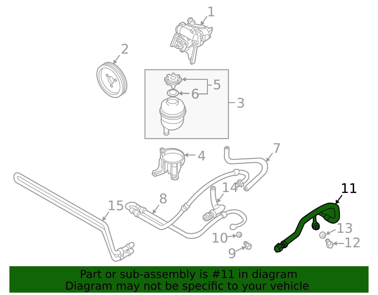 2001-2006 BMW M3 Power Steering Return Hose 32-41-2-282-354 | BMW OEM Parts