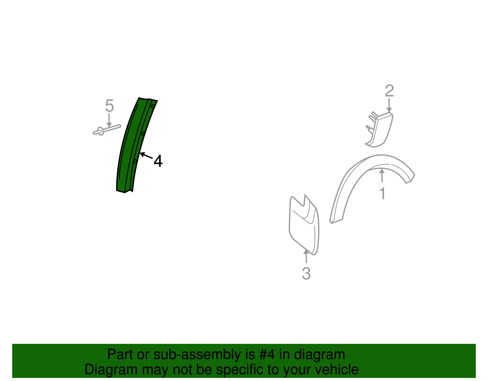 Genuine OEM Ford Part - Pillar Molding FL1Z-78291A09-AC | Genuine OEM ...