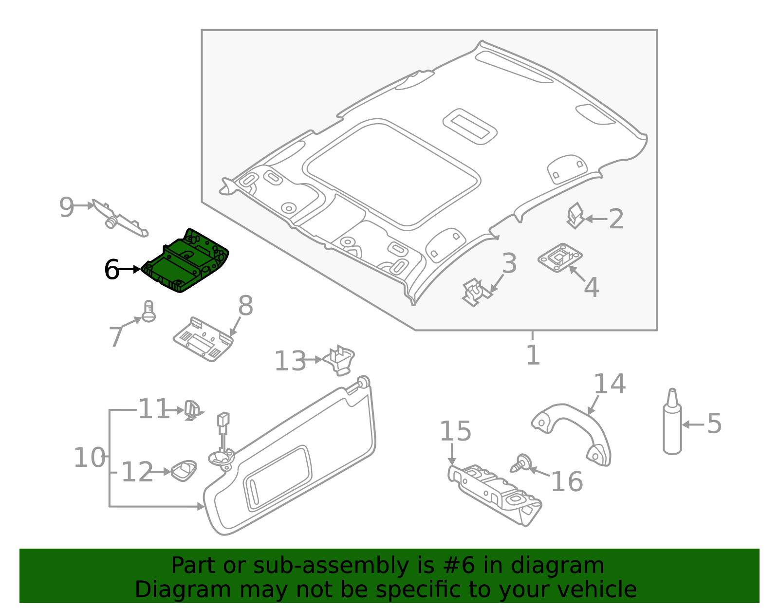 2019-2025 Volkswagen Jetta Front Overhead Console Sunglasses Tray Jetta ...