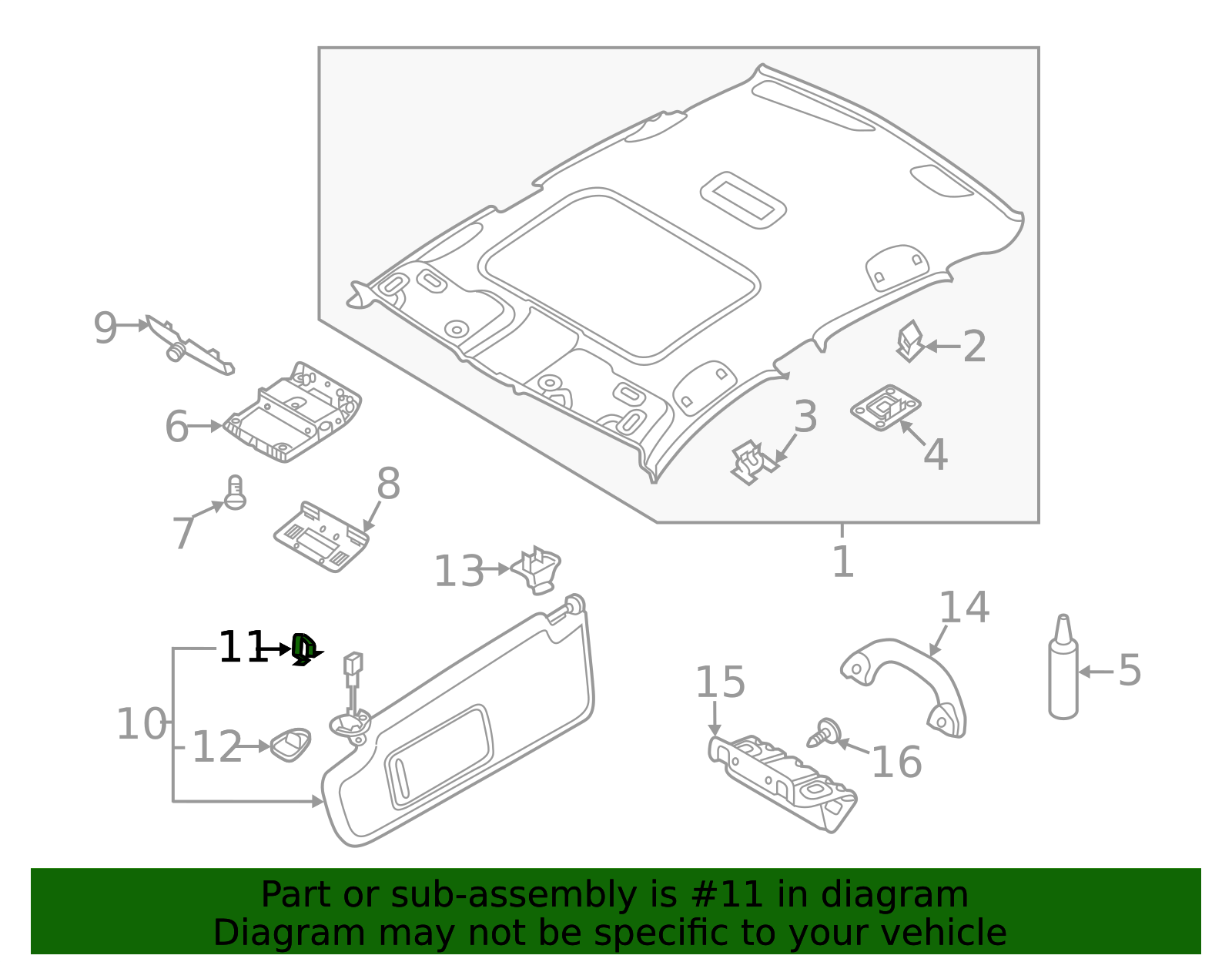 2015-2025 Volkswagen Sun-Visor Clamp 5G0-867-633 | OEM Parts Online