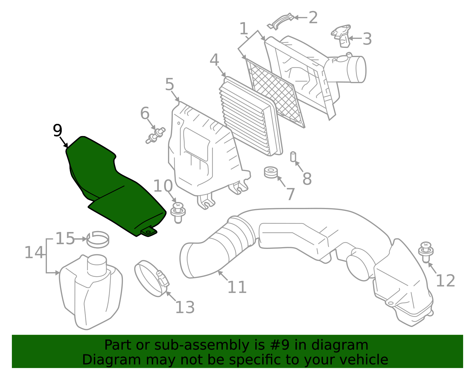 46012FN00A - Air Inlet Duct | Subaru Parts HQ