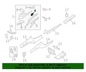 95B-823-402-Y-GRV - High-Quality Fender Rail Bracket for 2015-2025 ...