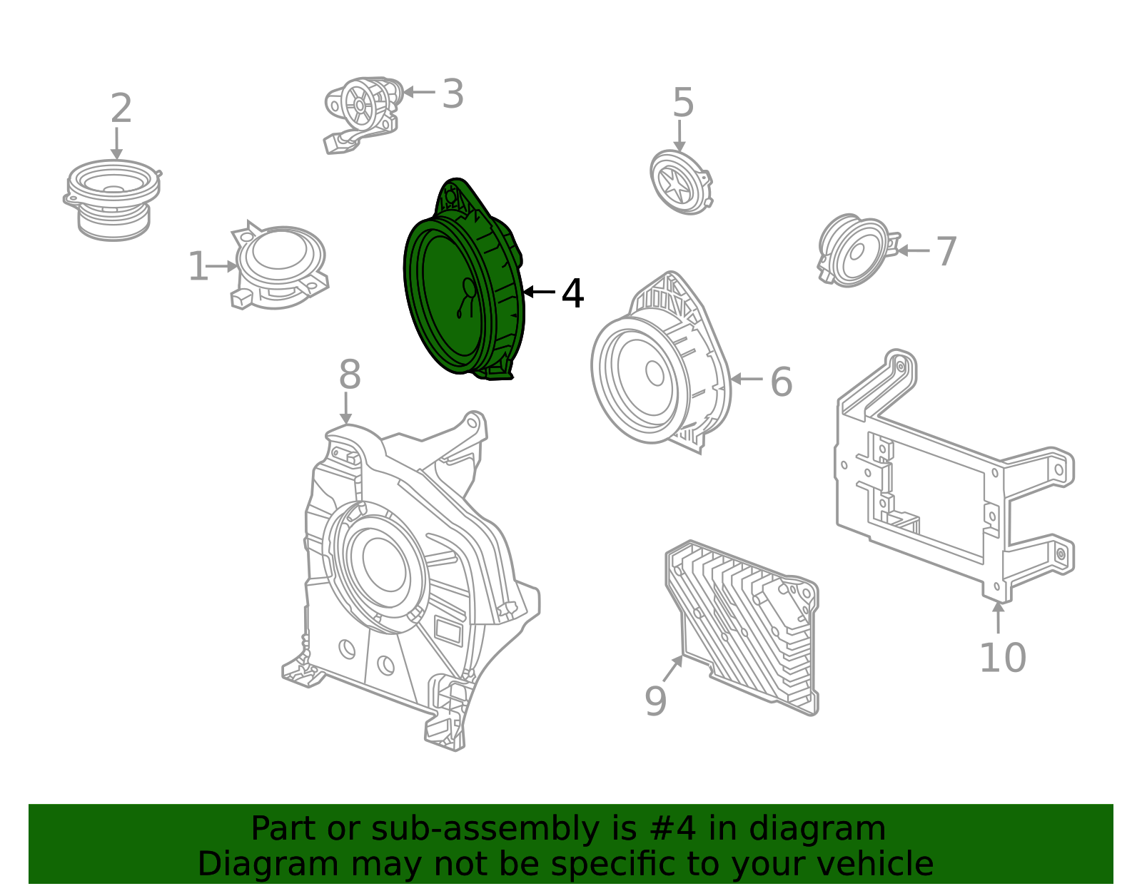 85032667 - 2021-2025 GM - Front Dr Speaker | My GM Part