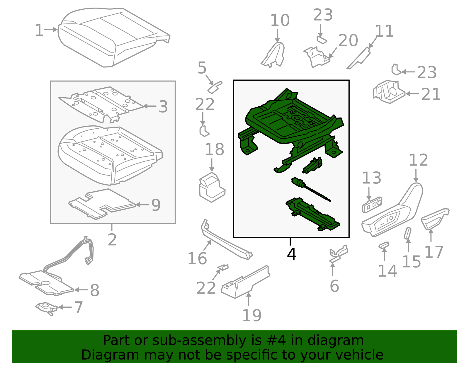 2020-2024 Ford Seat Frame L1MZ-9961704-A | OEM Parts Online