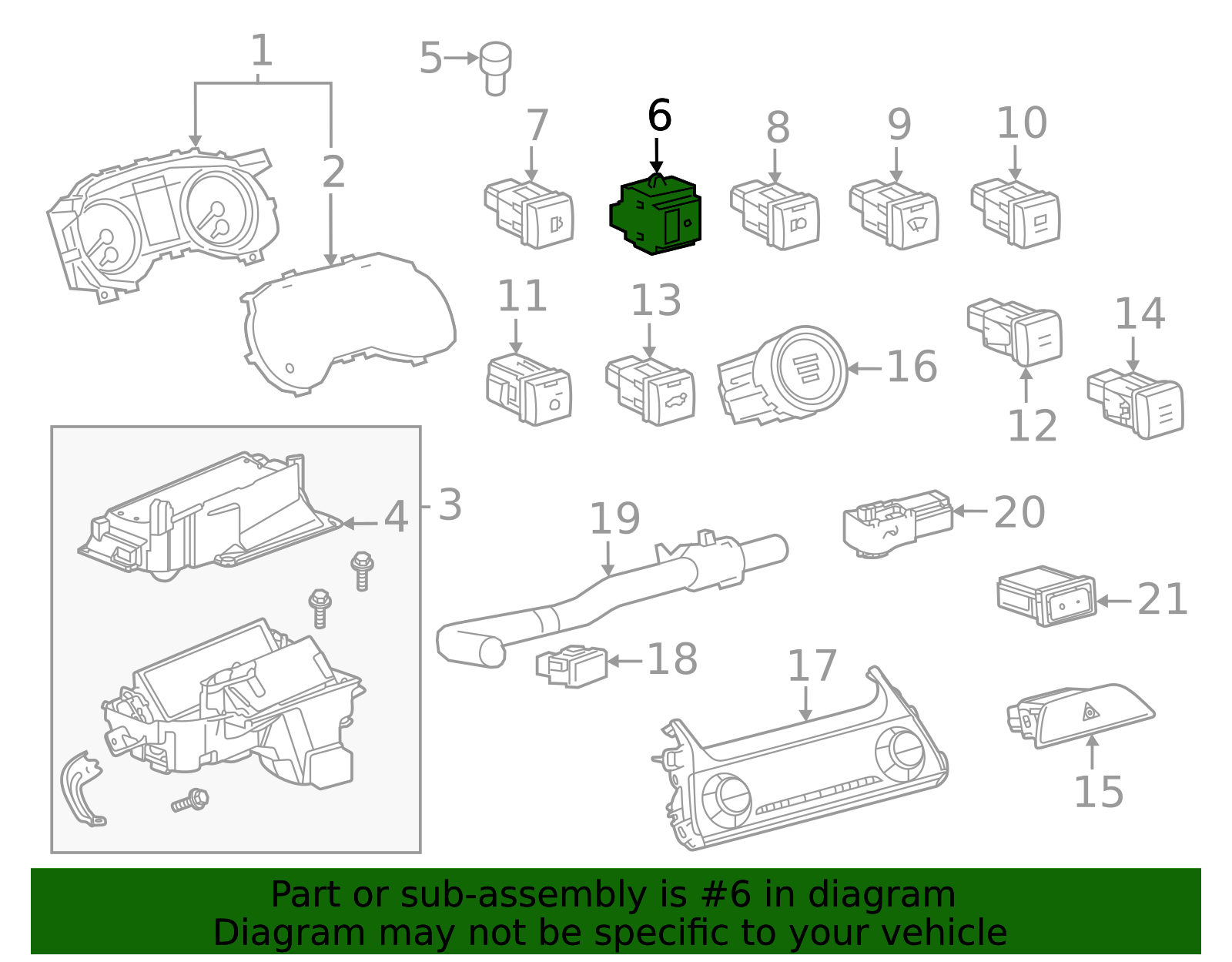 84119-48050 - 2023-2024 Toyota Venza - Instrument Light Rheostat ...