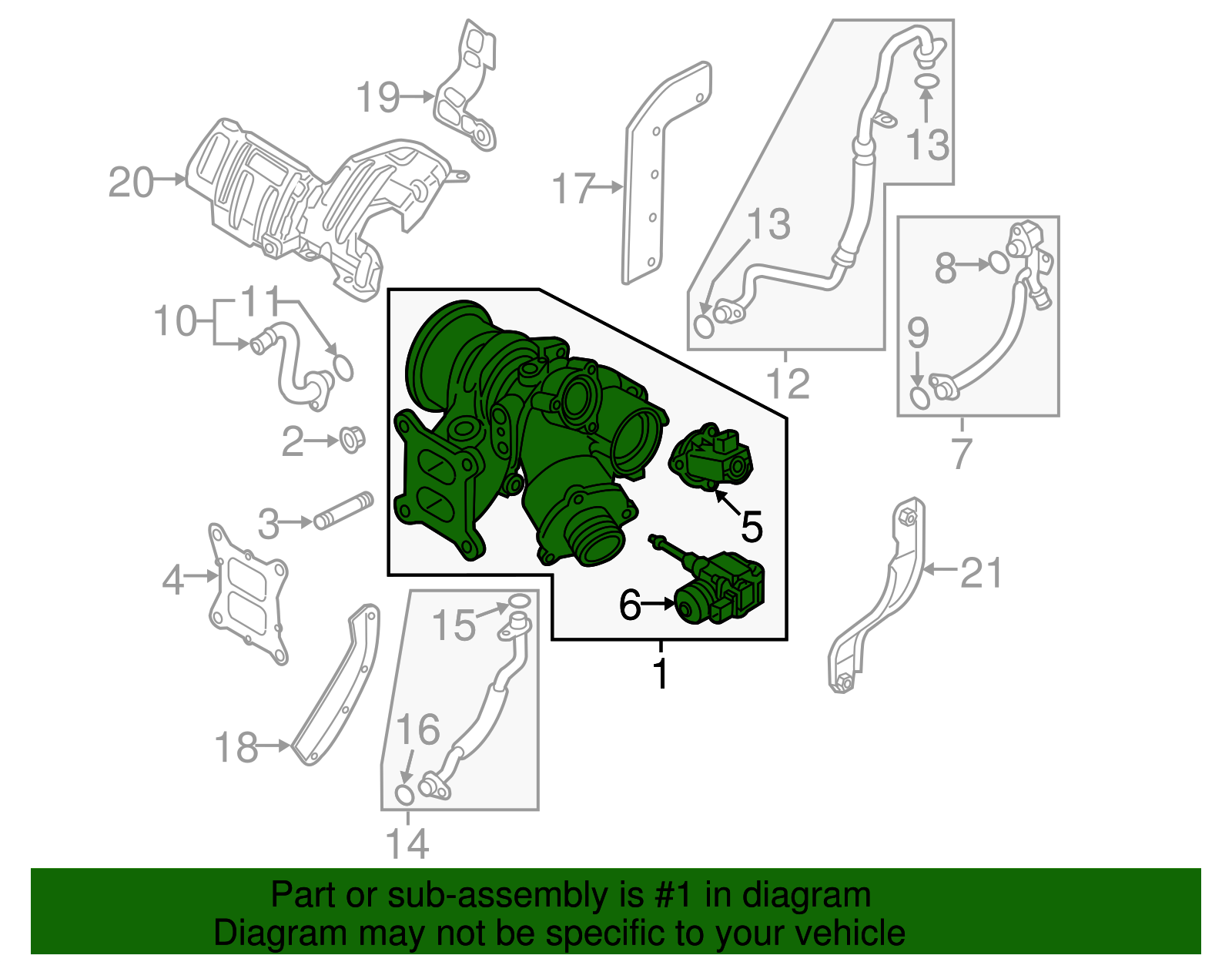 06K-145-654-Q - Turbocharger 2017-2021 Audi | Audi OEM Parts Guy