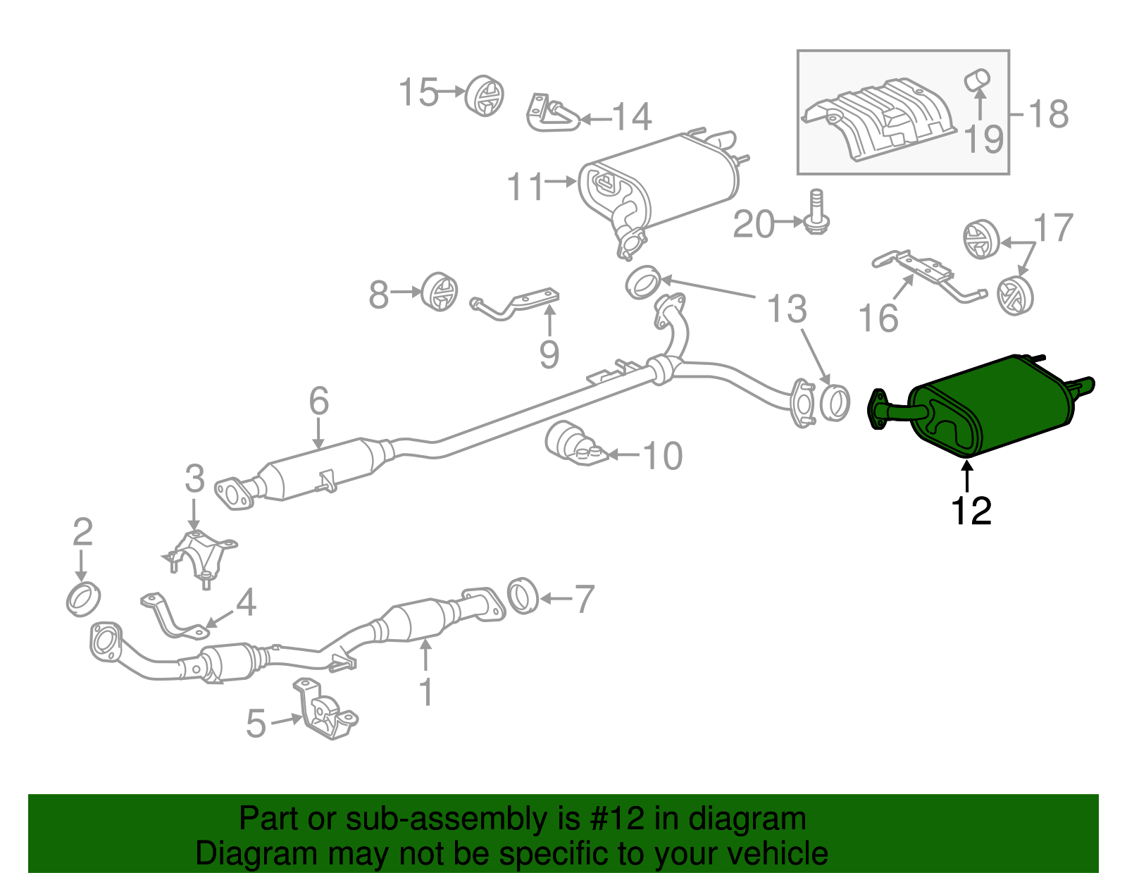 17440-0P021 - Rear Muffler - 2007-2011 Toyota Camry | Nucar Toyota of ...