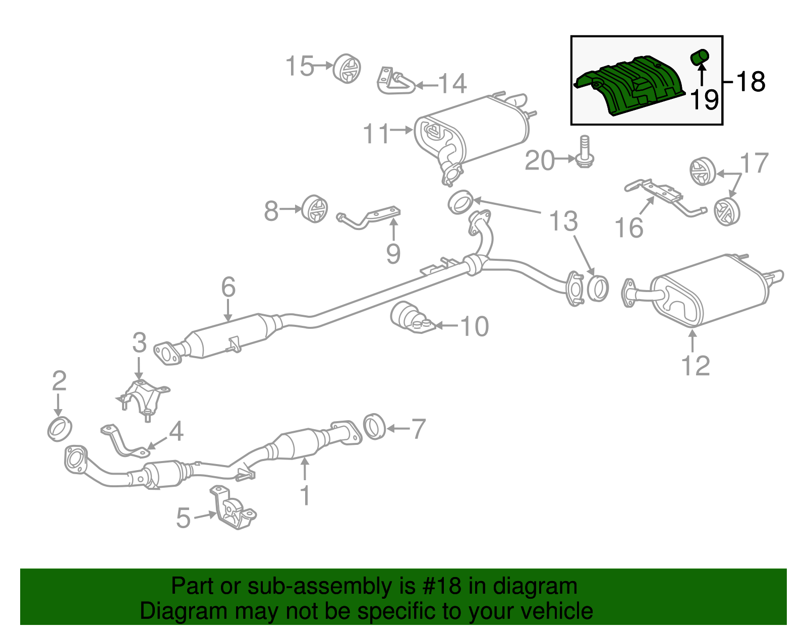 Genuine Toyota Heat Shield part# 58327-07011 for 2007-2011 Toyota Camry ...
