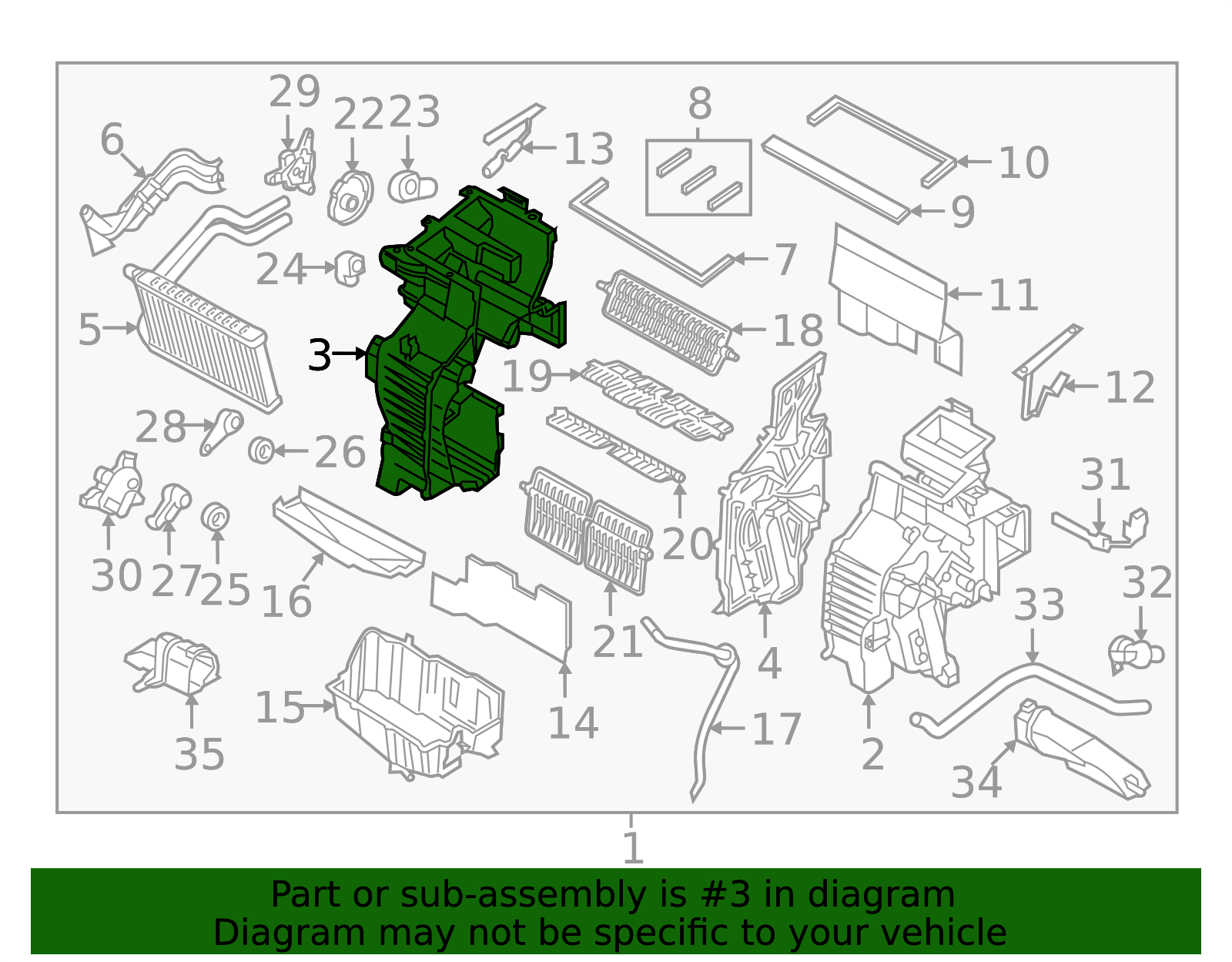 97134-A9000 - AC & Heater Case 2015-2021 Kia Sedona | Kia.Parts Store