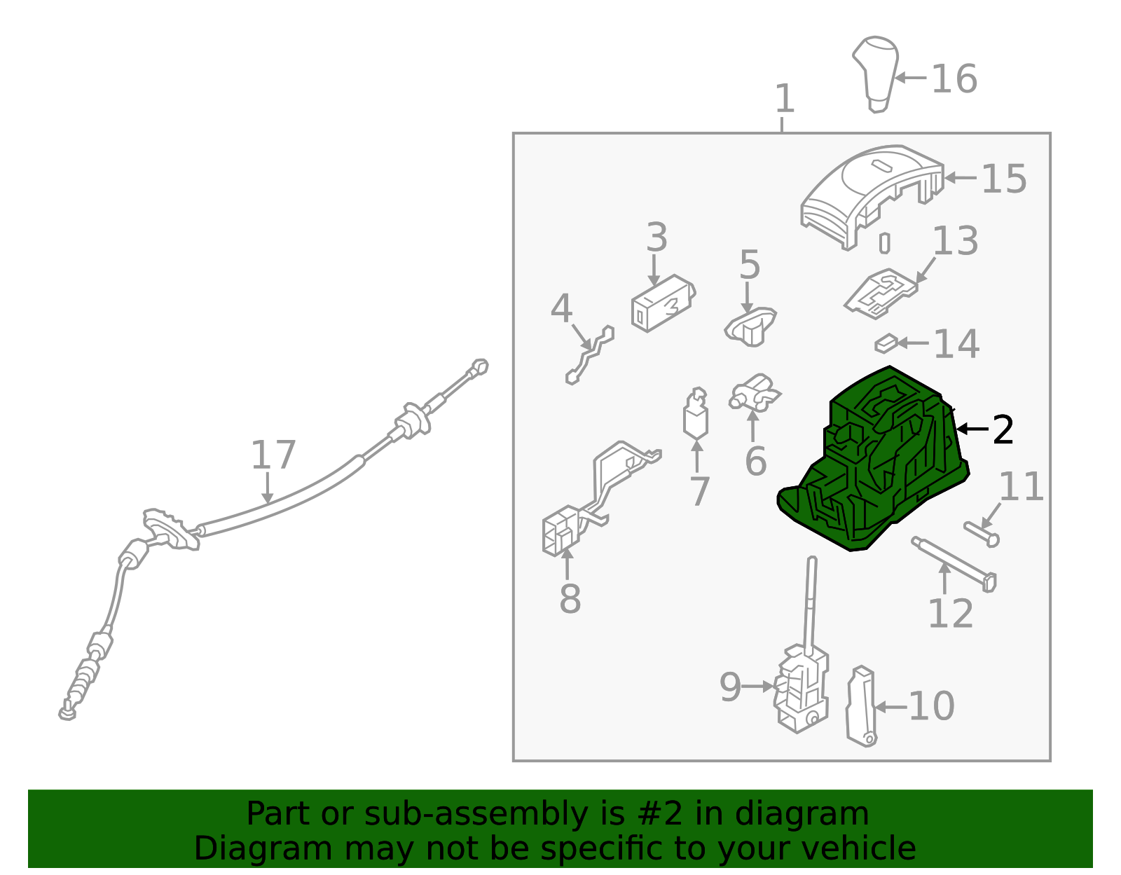 46730-2V300 - High-Quality Automatic Transmission Shift Lever Bracket ...