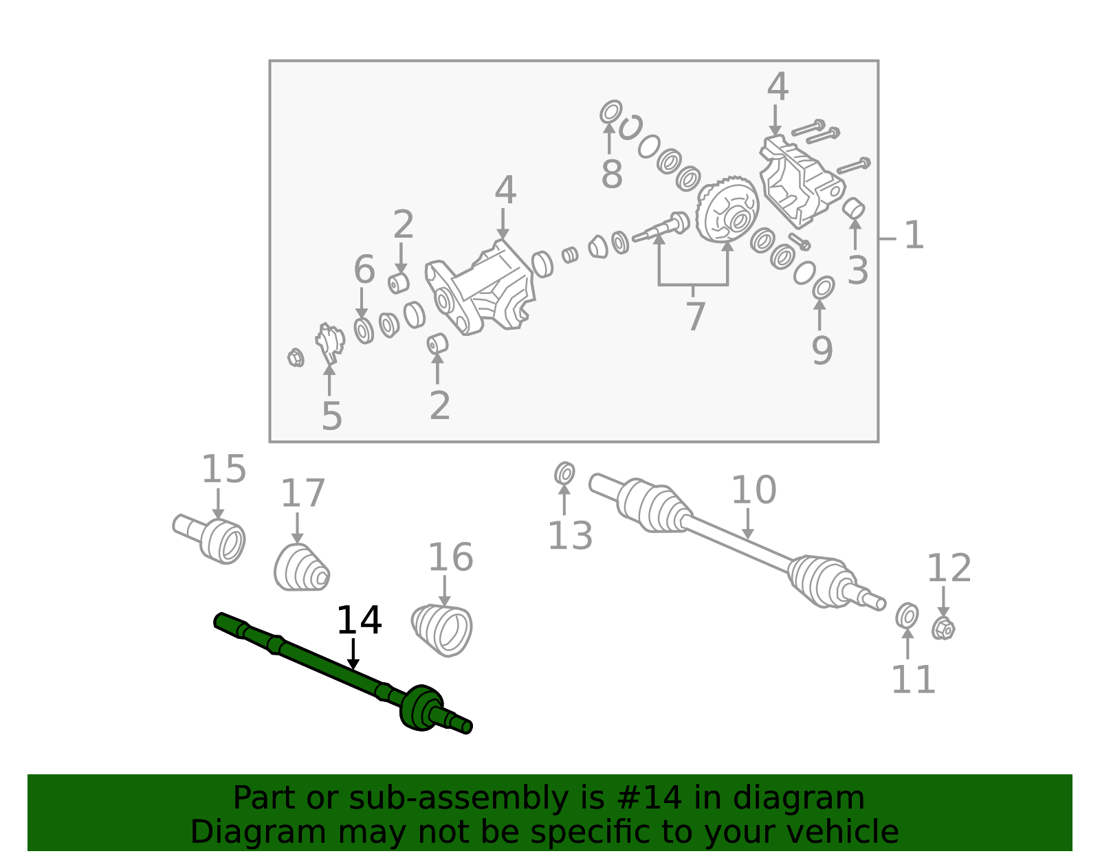 2008-2017 GM Rear Wheel Drive Universal Joint Shaft Nut 92216821 GM ...