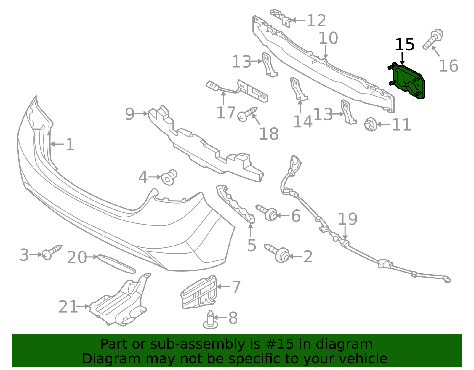 2011-2013 Hyundai Elantra Bumper Bracket 86641-3X000 | MotorMotor