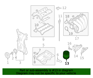 Genuine OEM Mazda Skyactiv Engine Oil Filter | Mazda Parts Factor