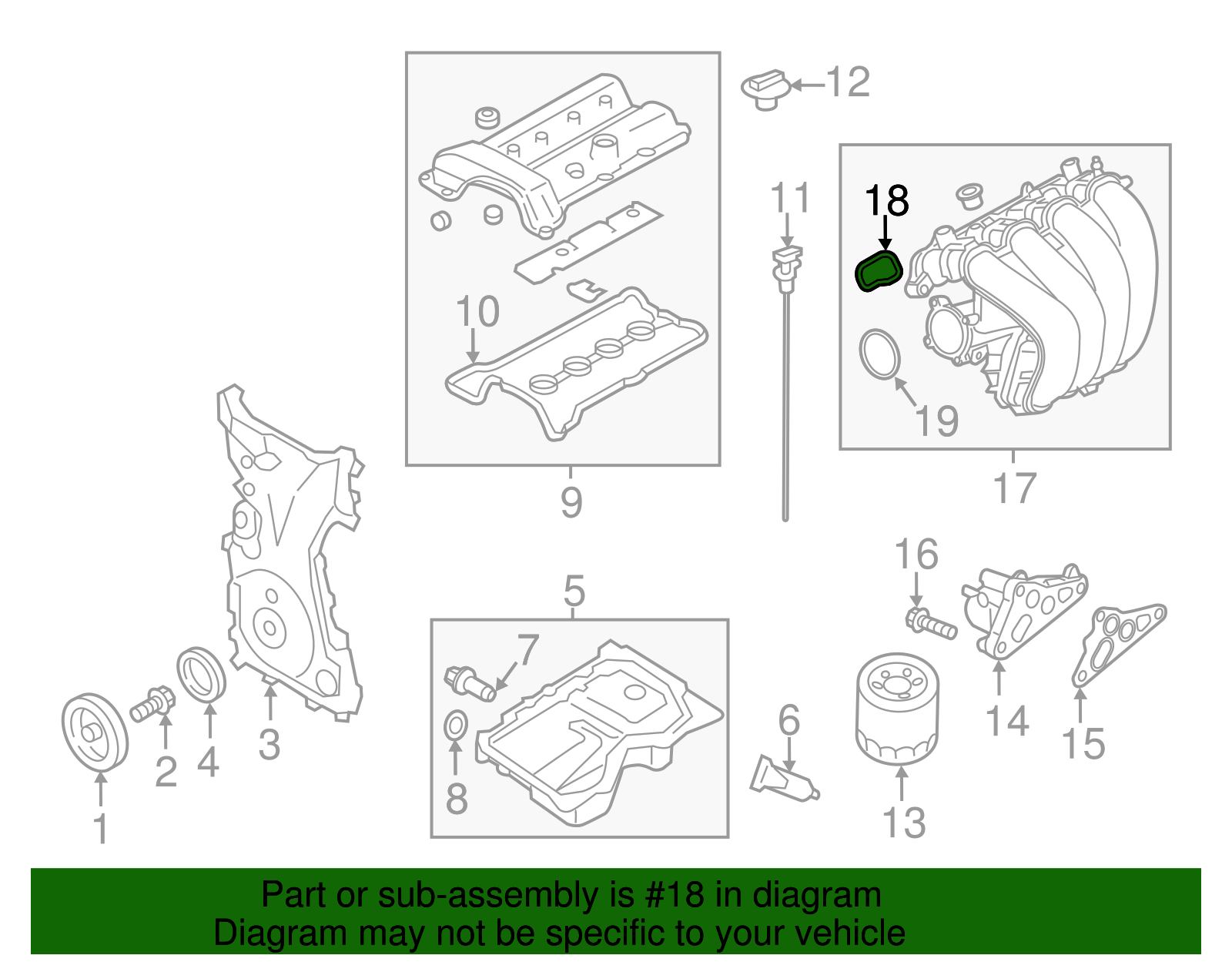 2012-2025 Mazda Engine Intake Manifold Gasket PE01-13-111 | TascaParts.com