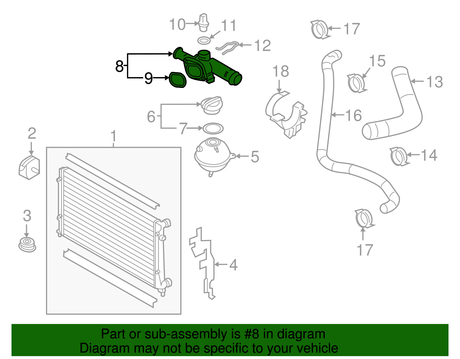 06A-121-132-R - Flange 2011-2015 Volkswagen Jetta | Wolfsburg Parts Direct
