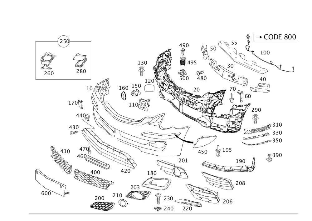 251-885-13-53 - Ventilation Grille 2006-2012 Mercedes-Benz | Mercedes-Benz USA Parts