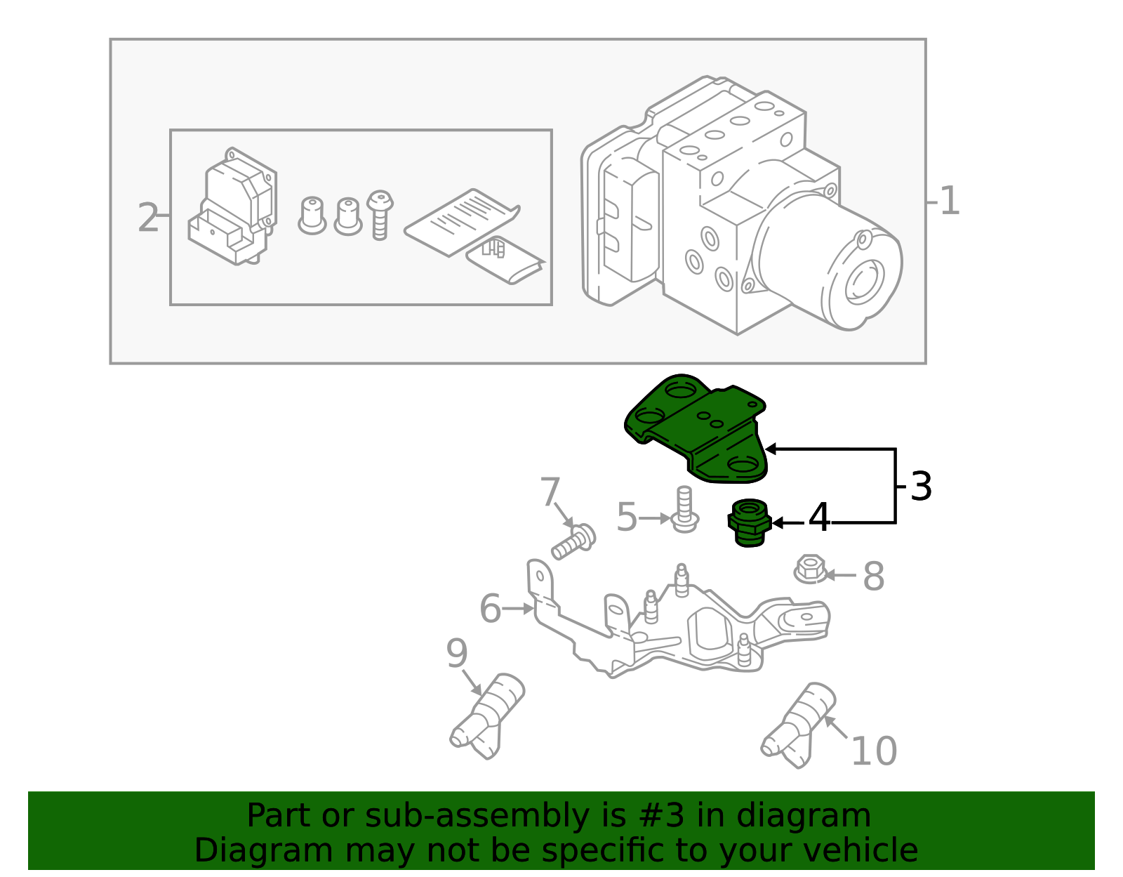 8W0-614-235-F - High-Quality ABS Modulator Bracket for 2017-2025 Audi ...