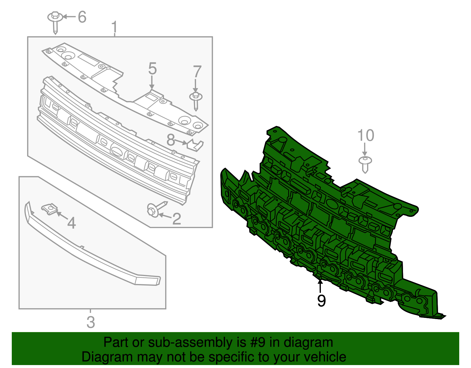 Genuine OEM Ford Part - Reinforced Panel DA8Z-8A284-BA | Genuine OEM ...