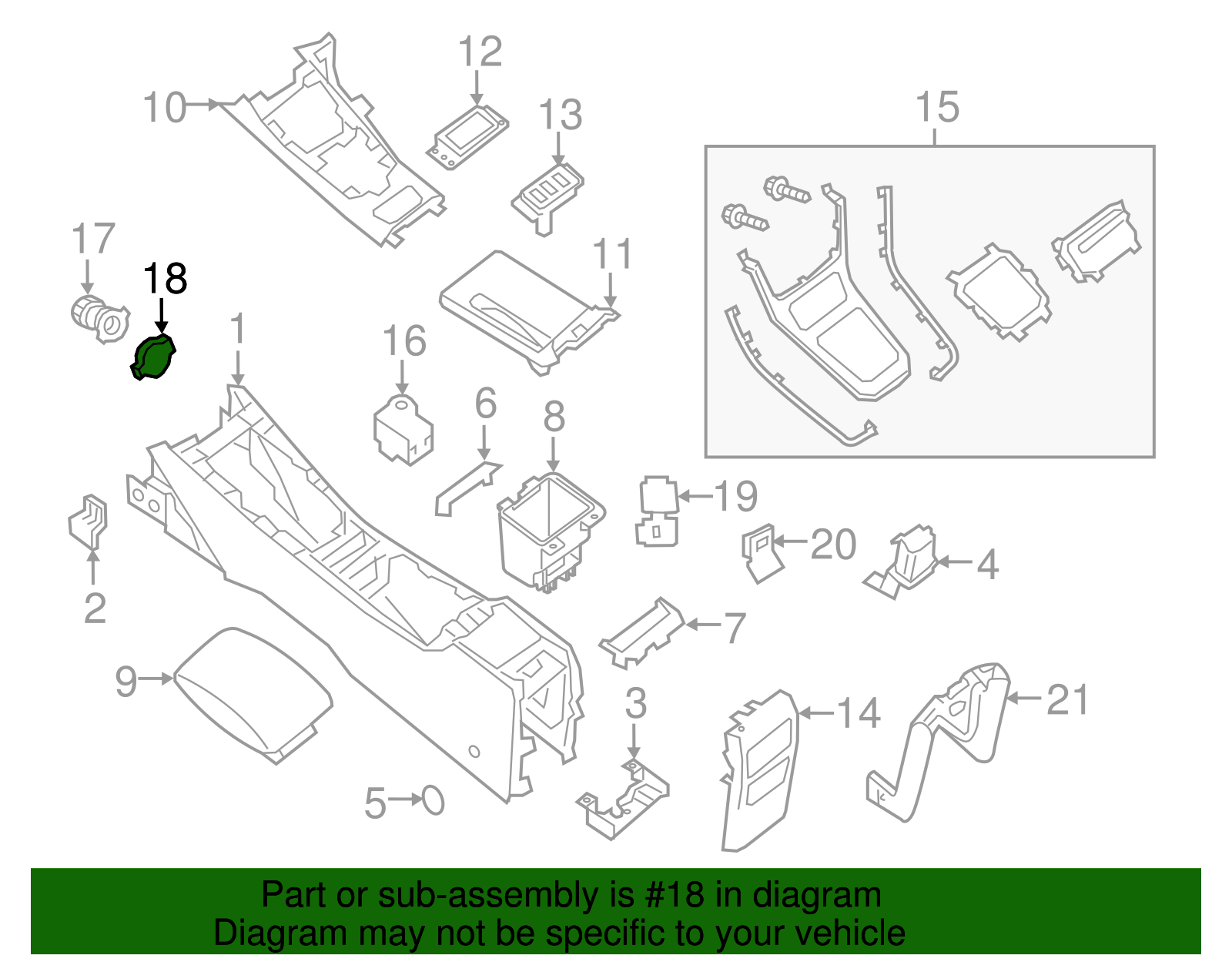 25335-3RA0A - Power Outlet Cap - 2013-2024 Nissan | Nissan OEM Parts Direct