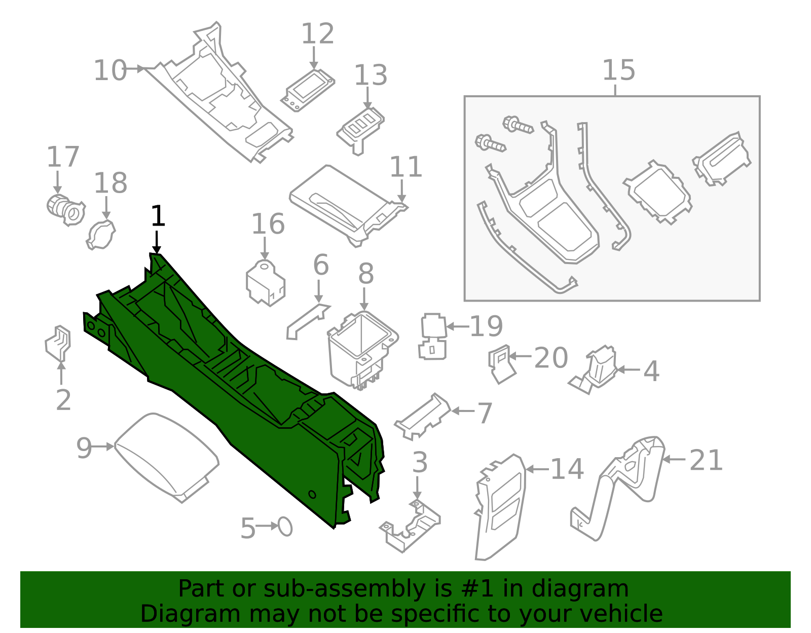 Center Console - Restore OEM Interior Design 96911-4FU3A | AutoNation Parts