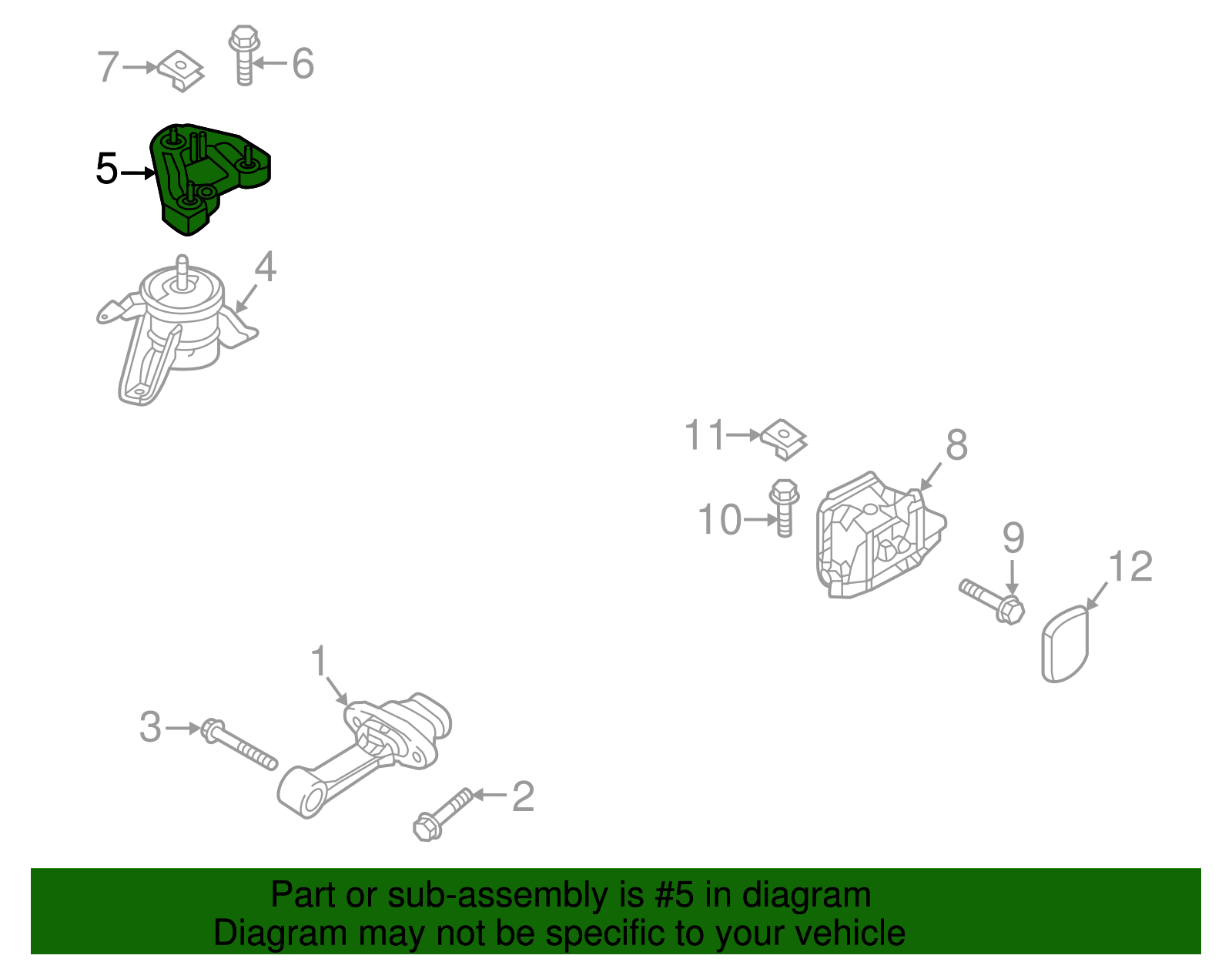 Hyundai - 21825-E6100 - Front Mount Support Bracket - 2016-2019 Hyundai ...