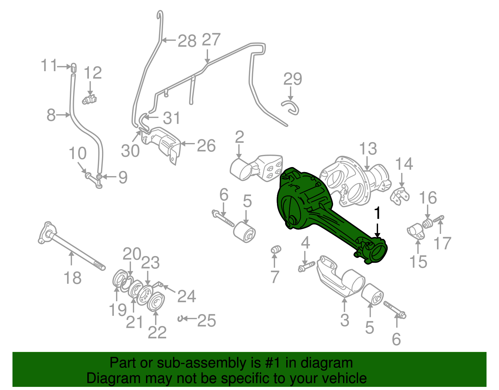 2000-2004 Suzuki 2000-2004 Suzuki - Axle Housing 27611-82D01 | World OEM Parts Subaru