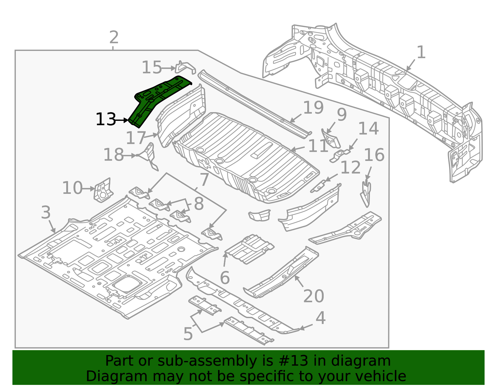 2022-2025 Kia Carnival Floor Extension 65541-R0000 | TascaParts.com