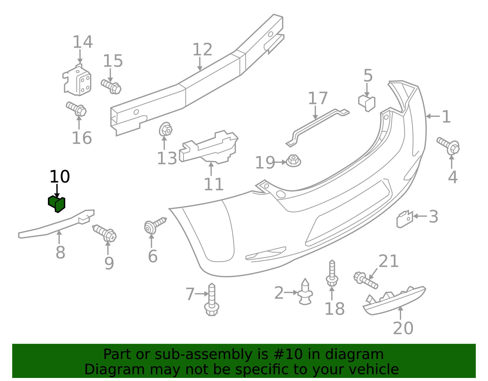 85099-1VA0A - Side Bracket Grommet Official Nissan Parts Store