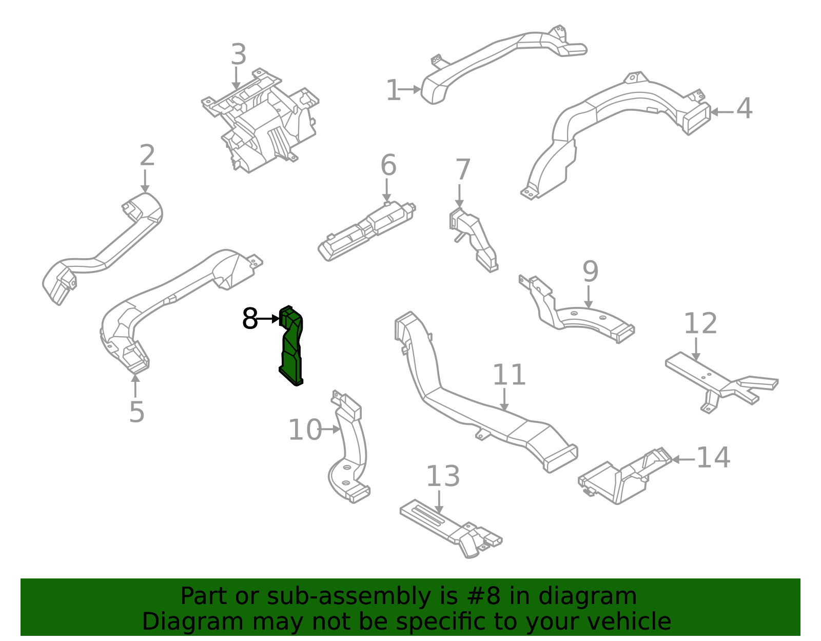 2021-2025 Nissan Rogue Lower Duct 27831-6RR0A | Bill Kay Nissan Parts