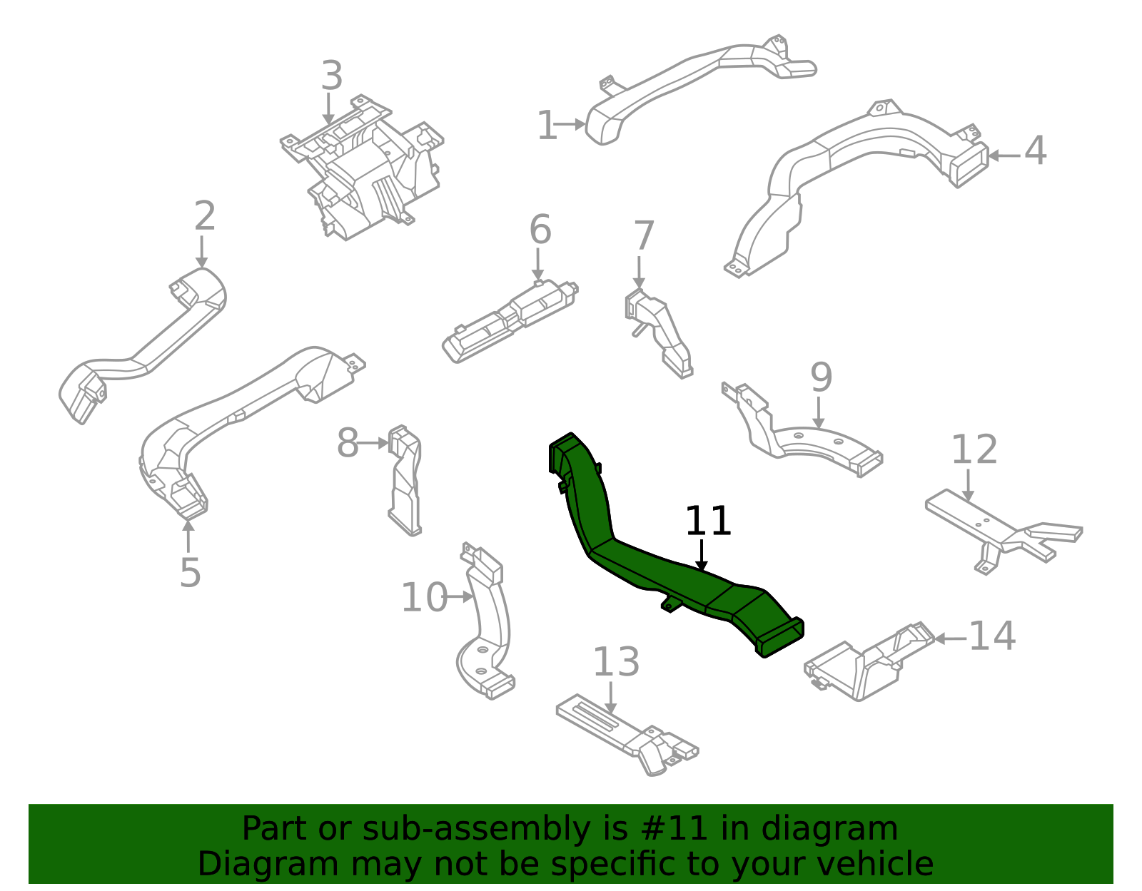 2021-2025 Nissan Rogue Floor Duct 27930-6RF0A | Bill Kay Nissan Parts